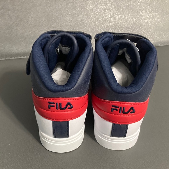 Fila | Shoes | Fila Red Blue And White Hightop Sneakers | Poshmark